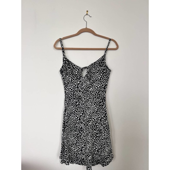 Commense | Dresses | Commense Black And White Polka Dot Mini Dress ...